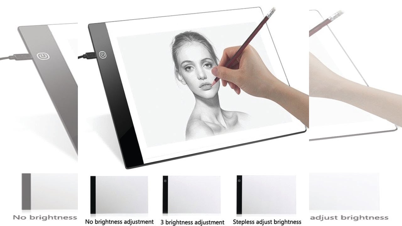 Digital Graphic Tablet A4 LED Artist Thin Art Stencil Writing Portable ...