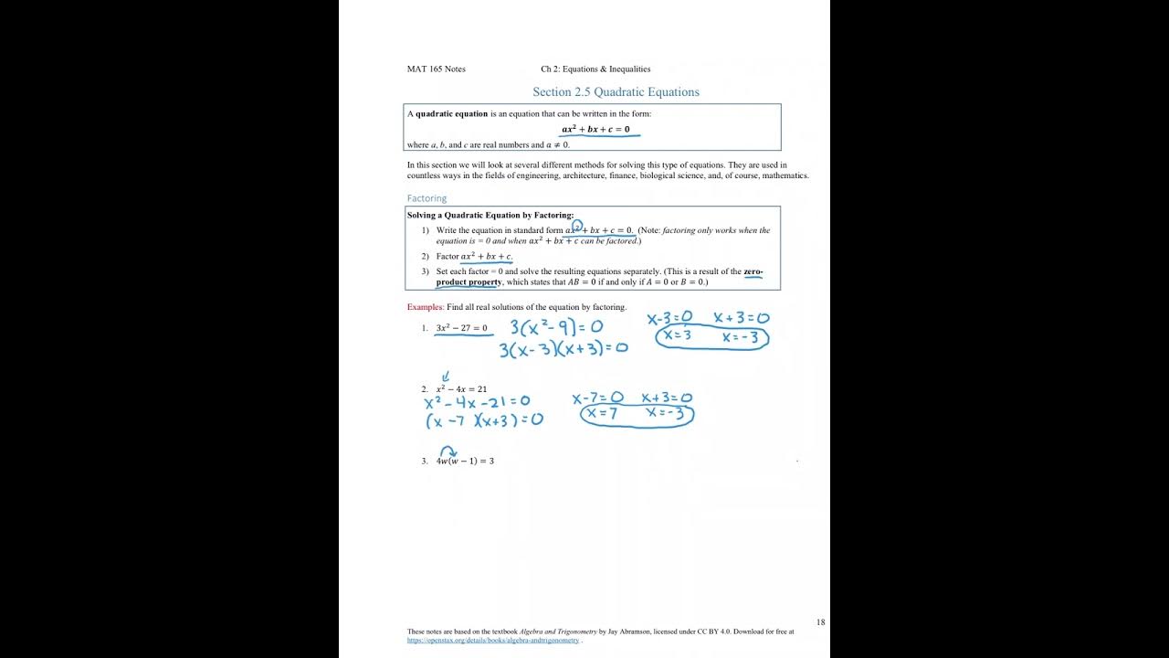 2.5 Video #1 OpenStax College Algebra - YouTube