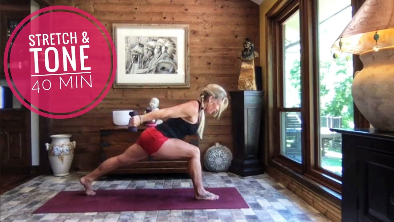 Stretch & Tone || 40 Min || Strong & Healthy || Light Weights Optional - YouTube
