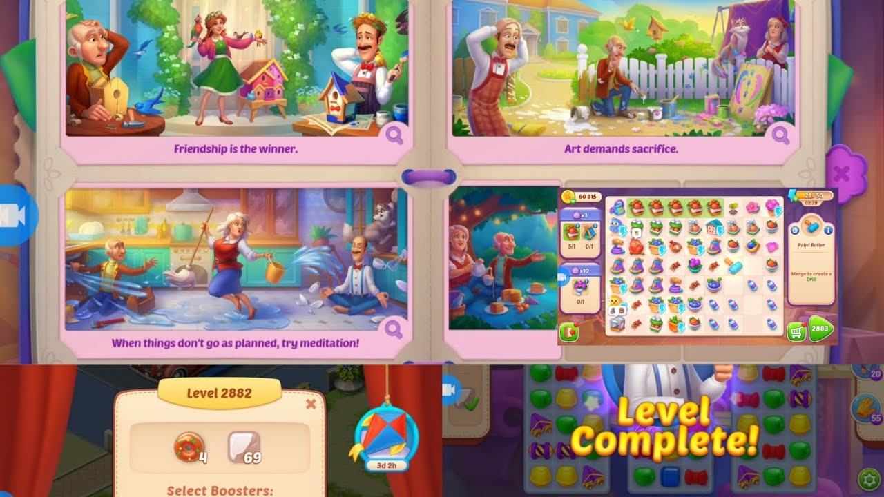 spring time bustle completed Homescapes game level 2882 - YouTube