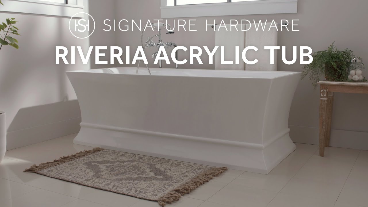 Modern, Flared Design — Riveria Freestanding Acrylic Tub - YouTube