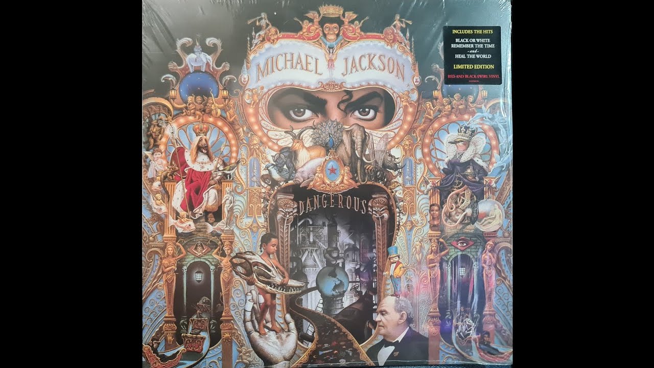 Michael Jackson "DANGEROUS" Limited Edition RED AND BLACK SWIRL VINYL ...