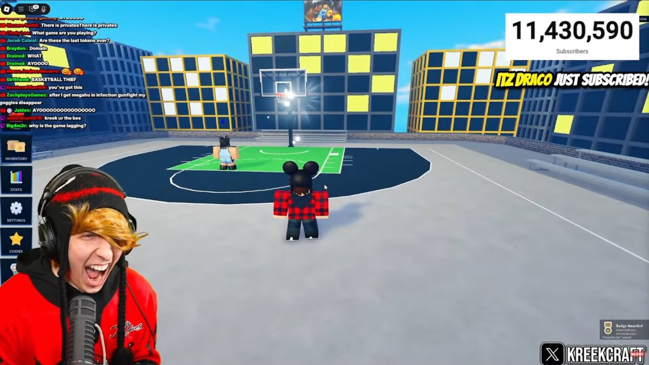 Kreekcraft gets Mega Token in Roblox Basketball Legends - YouTube