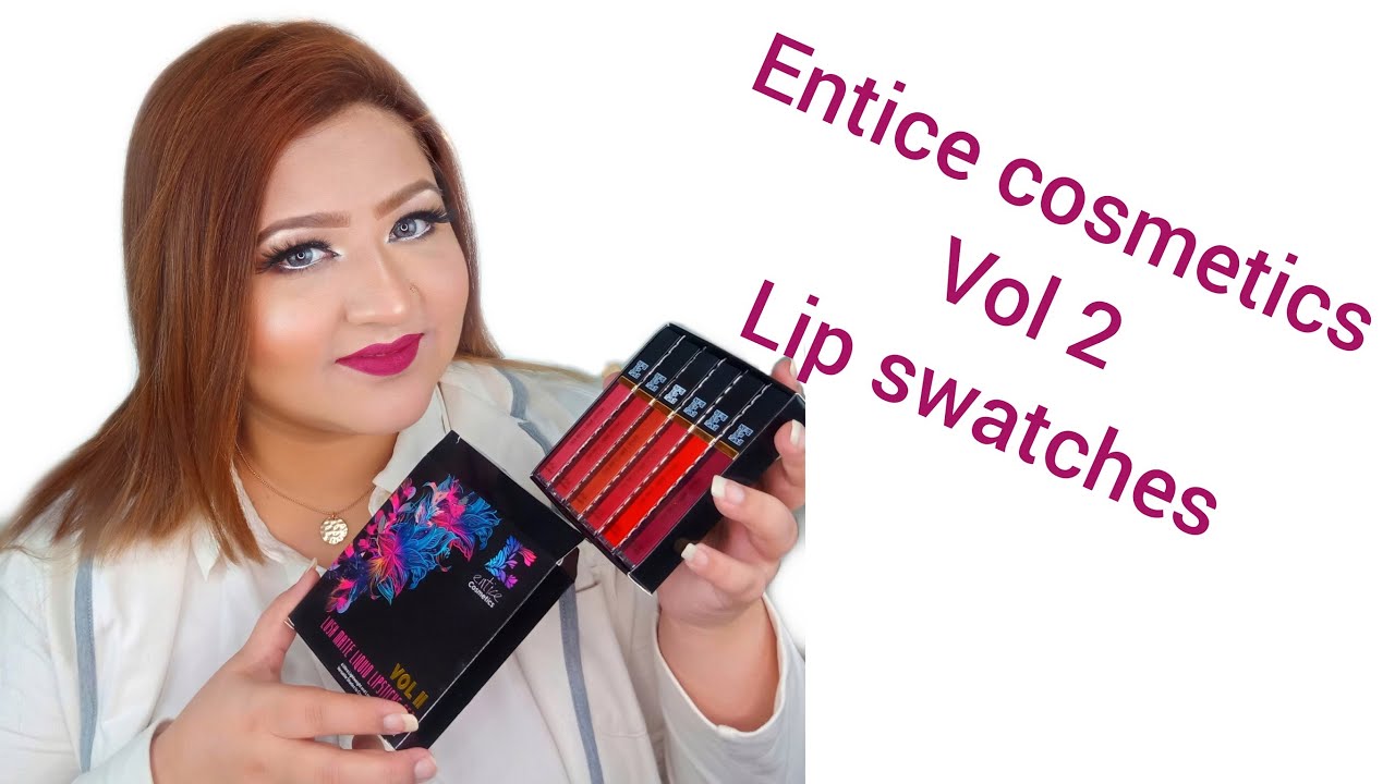Entice Cosmetics Vol 2 lip swatches - YouTube