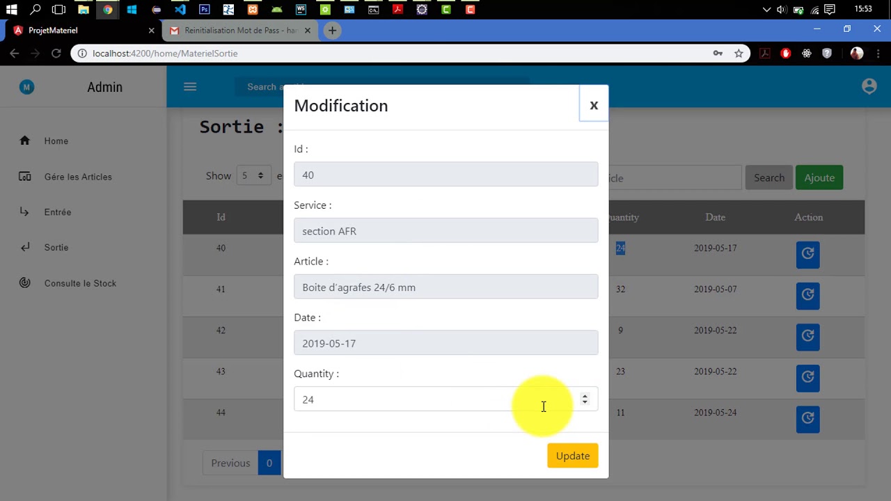 Developper Application With Spring Boot And Angular 7 Gestion Des Articles Youtube