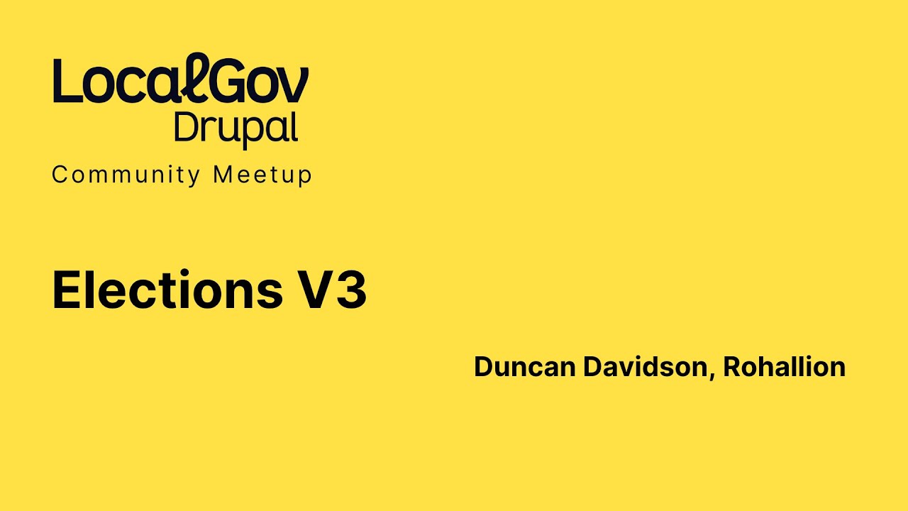 LocalGov Drupal Elections Module Demo - YouTube