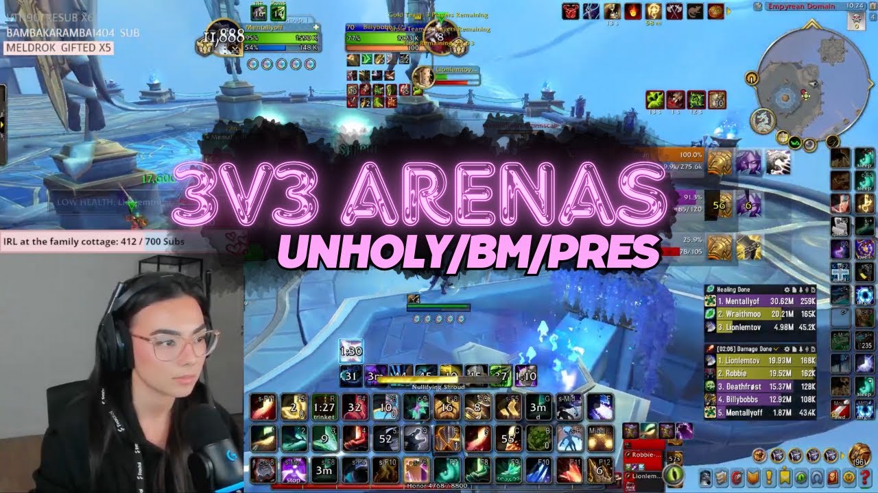 3v3 retail arenas as UNHOLY/BM/PRES - YouTube