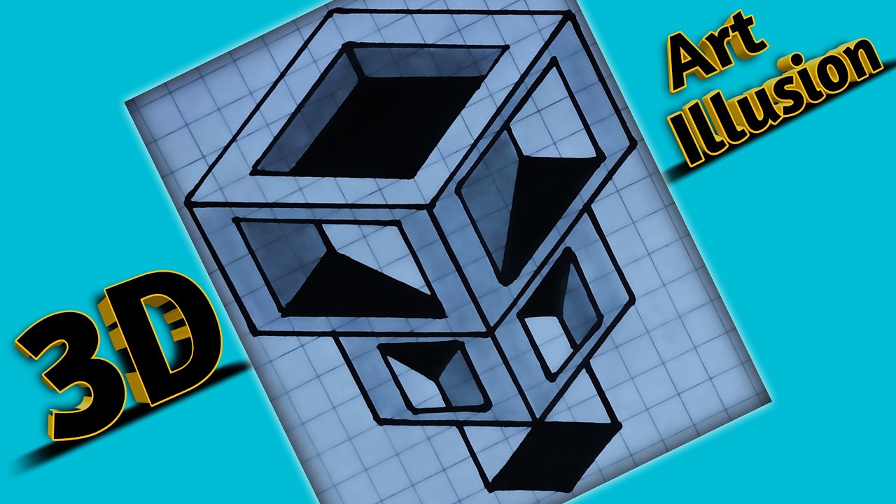 How to Draw 3D Art Illusion Easy Pencil 3D Art Tutorial Step by Step ...