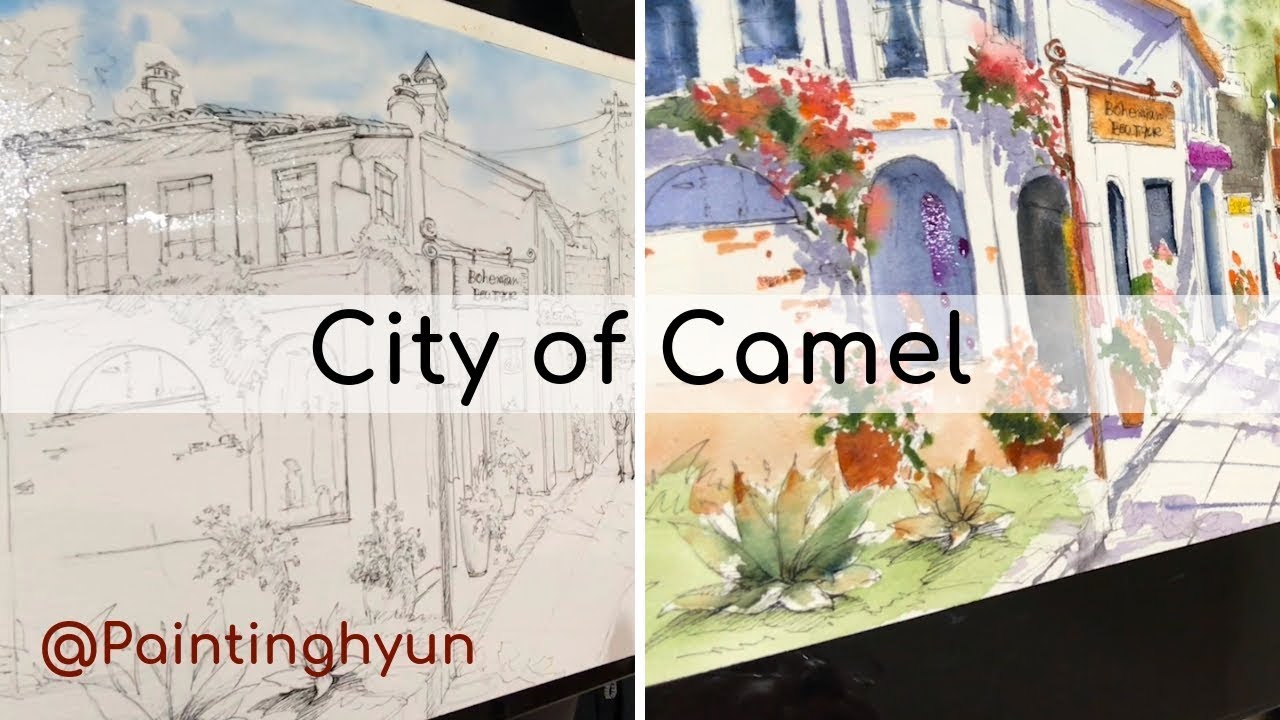 Watercolor - City of Carmel / Building / Streets - YouTube