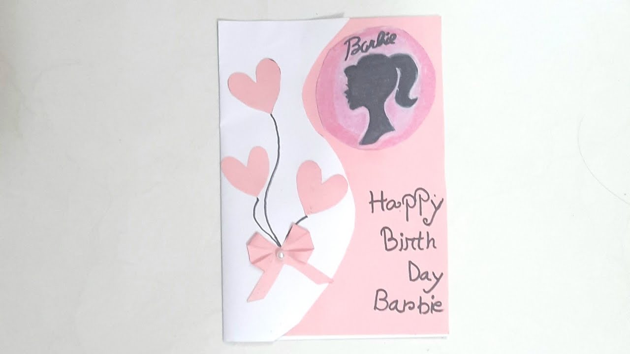 easy and beautiful barbie girl birthday card diy#origami #papercraft # ...