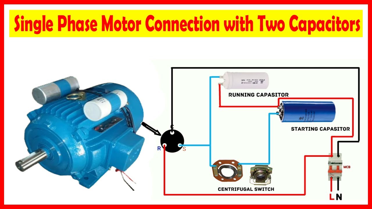 How to single phase motor wiring diagram | single phase motor winding ...
