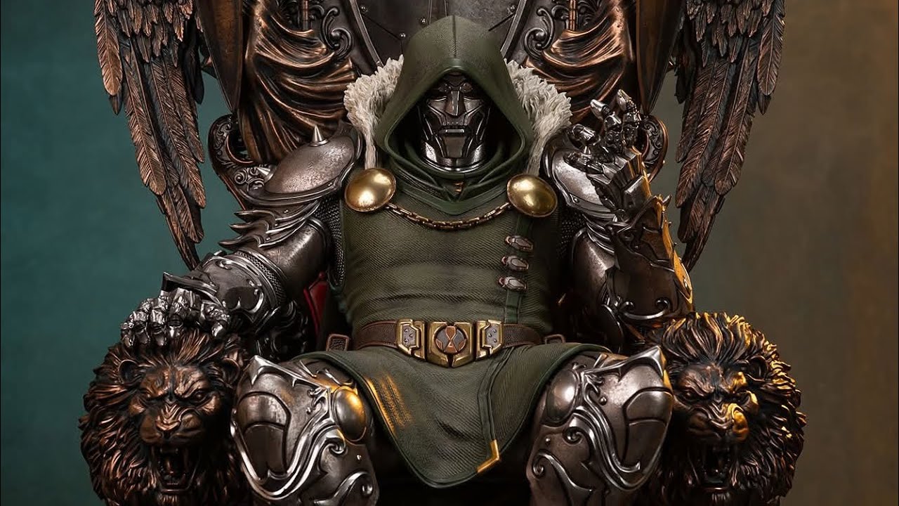 New Dr Doom on throne statue revealed by PCS Collectibles - YouTube