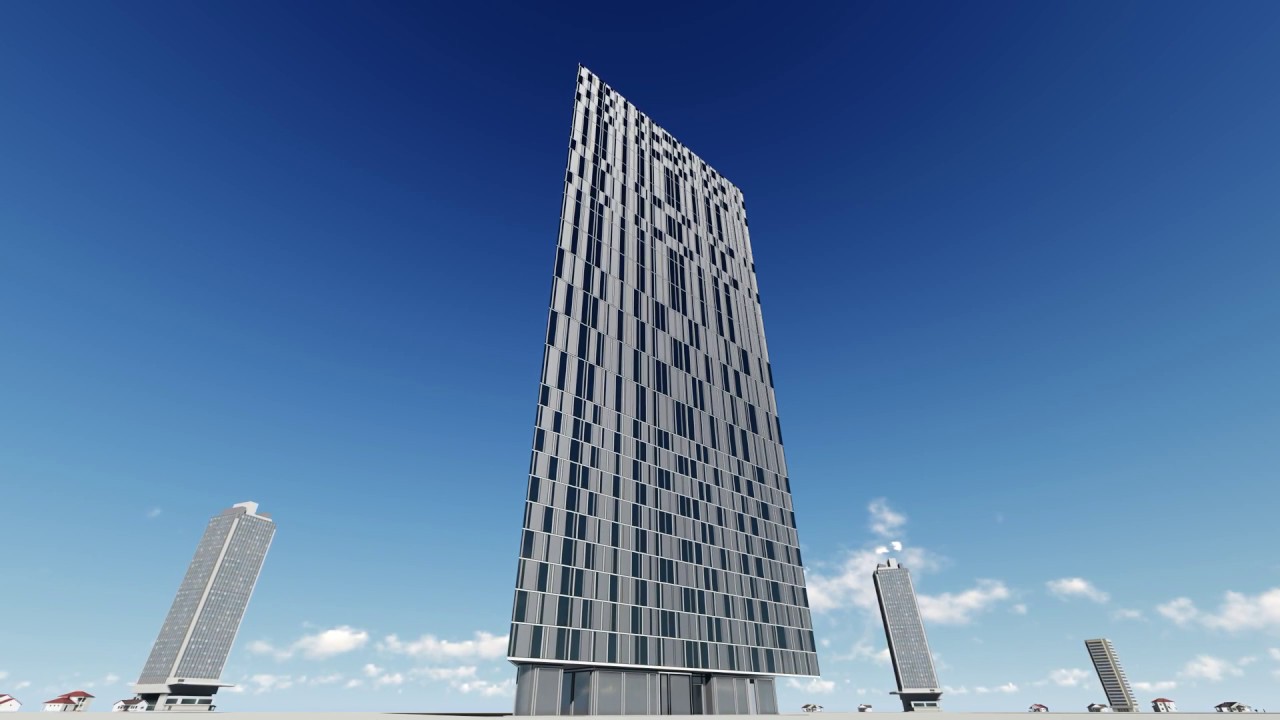 HTA Architect - Tower Facade Option (two) - YouTube