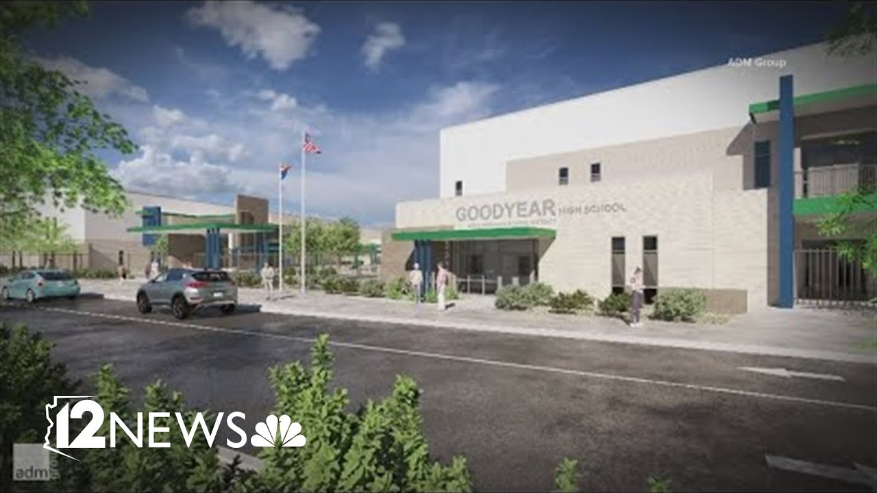 Construction at Goodyear High School nears completion - YouTube