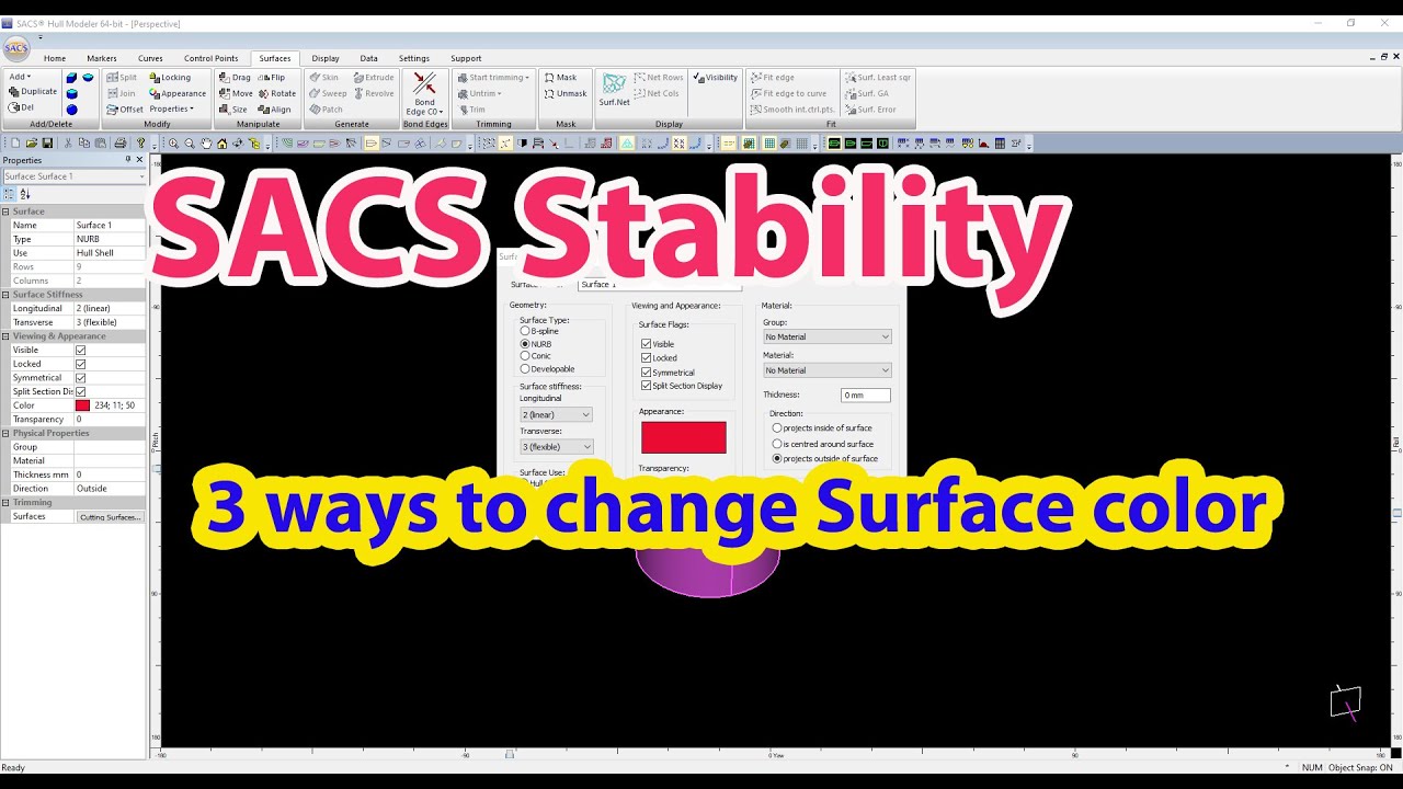 Three way to change Surface Color in SACS Stability | Naval Architect ...