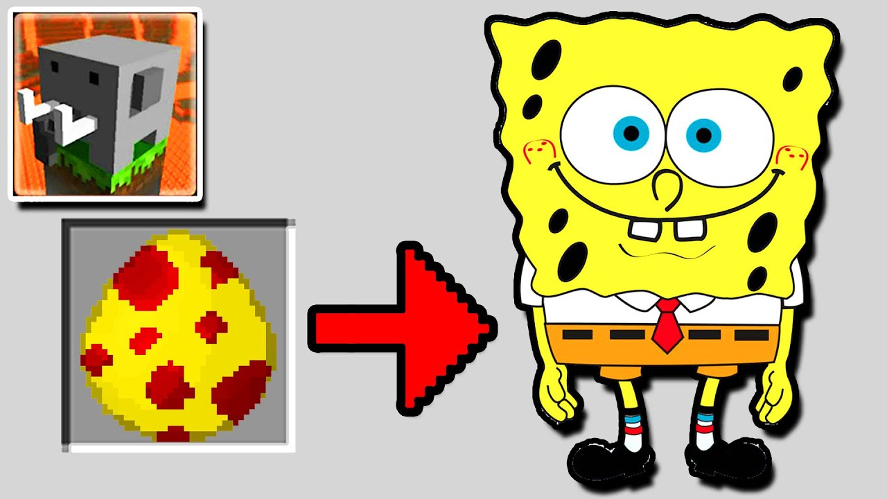 HOW to Make a SpongeBob Spawn Egg in Craftsman: Building Craft - YouTube
