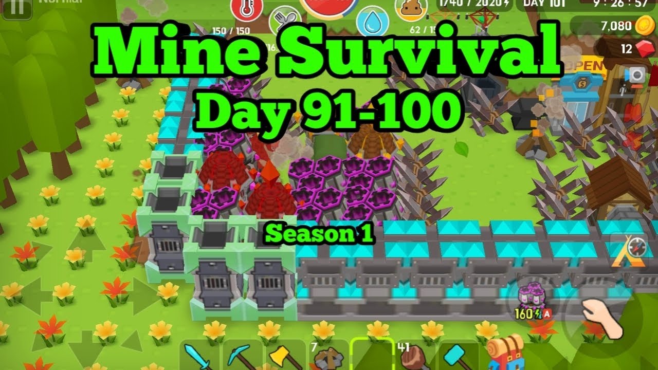 Mine Survival | Day 91-100 | Normal Mode | S1 - YouTube