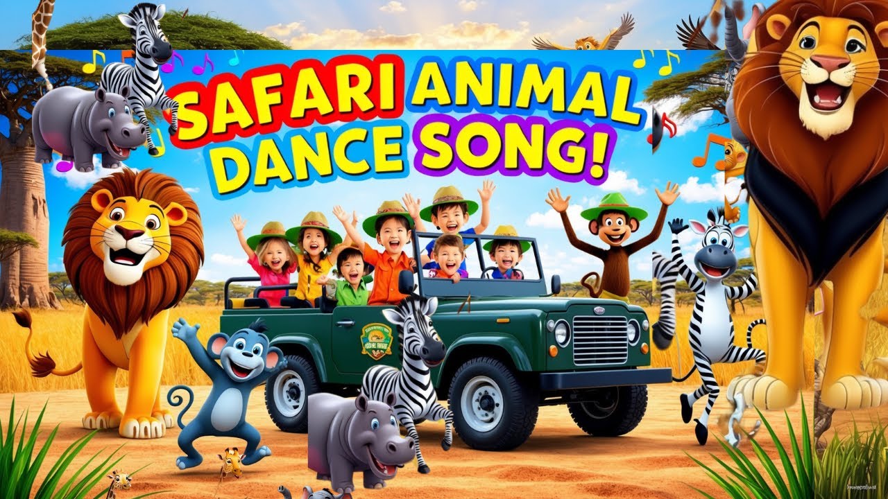 Safari Animal Dance Song | Roar, Jump & Stomp with Wild Animals | Fun ...