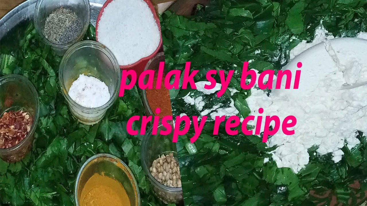palak sy bani crispy recipe - YouTube