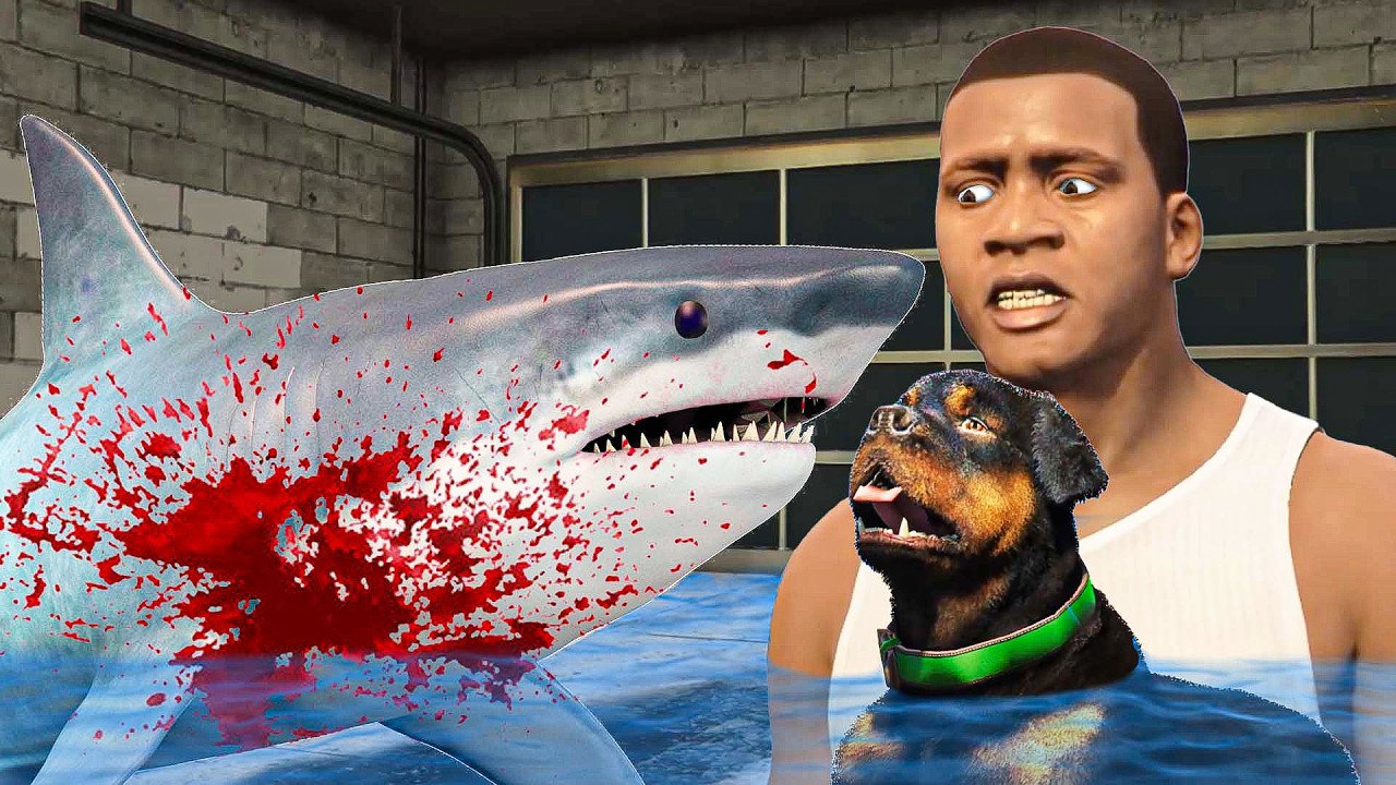 GTA 5 - Franklin Built a MONSTER FISH TANK in His Garage! - YouTube