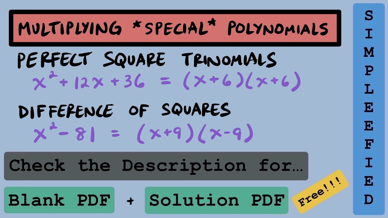 Multiplying *Special Case* Polynomials [16 Practice Problems] - YouTube