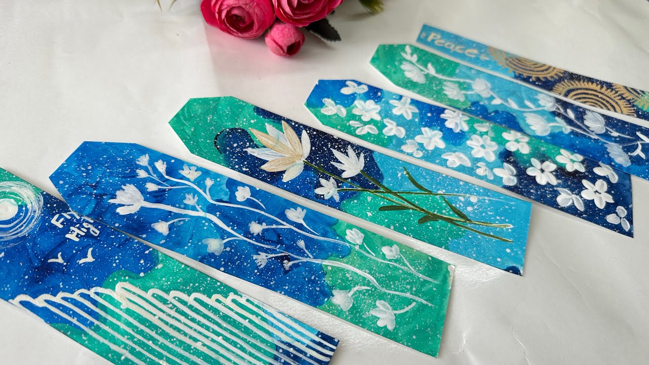 6 types of Floral Bookmarks | How to make Bookmarks Easily | By Shaily ...