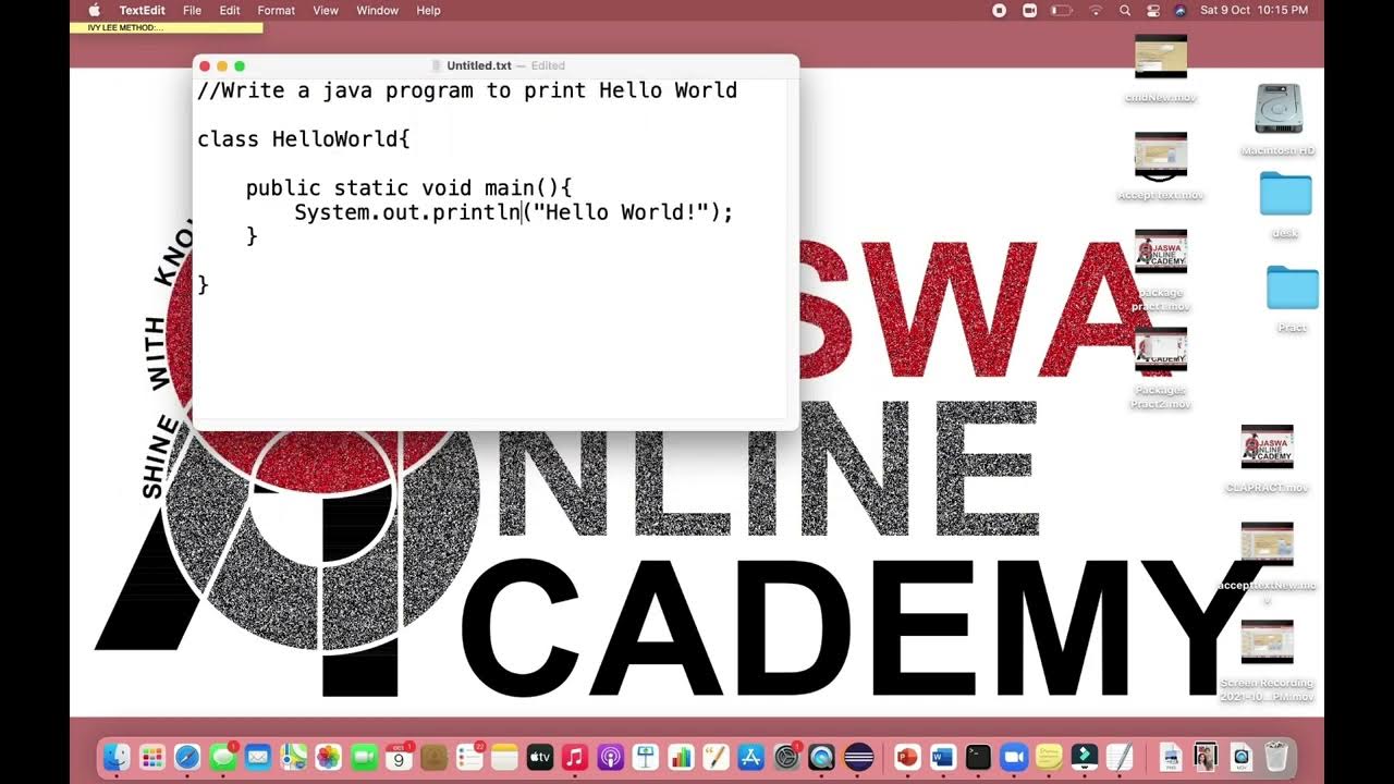 How to java compile and run first java program using command prompt. - YouTube
