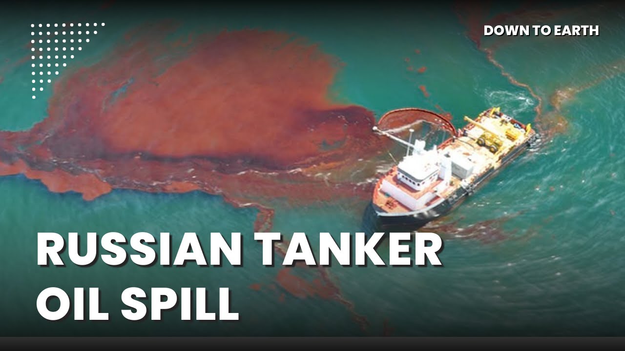 Russian tanker sinks in Black Sea spilling tonnes of oil - YouTube