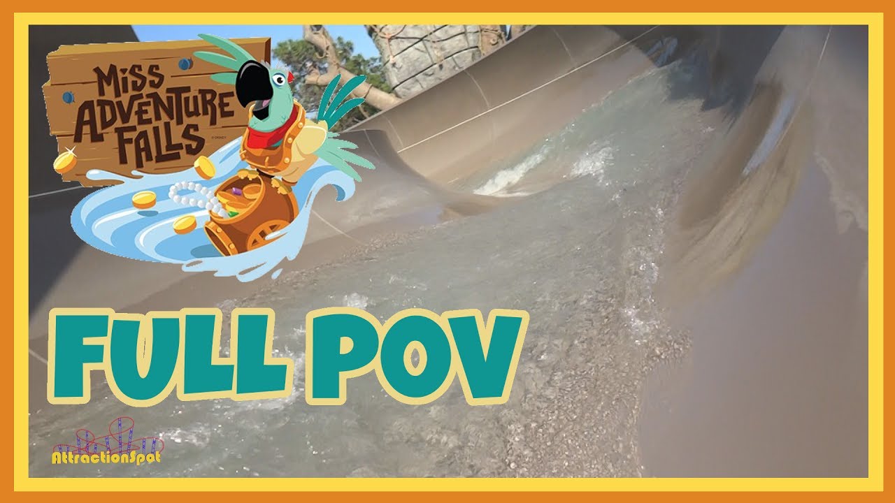 Miss Adventure Falls NEW Family Raft Slide 60 FPS (HD POV) Disneys ...