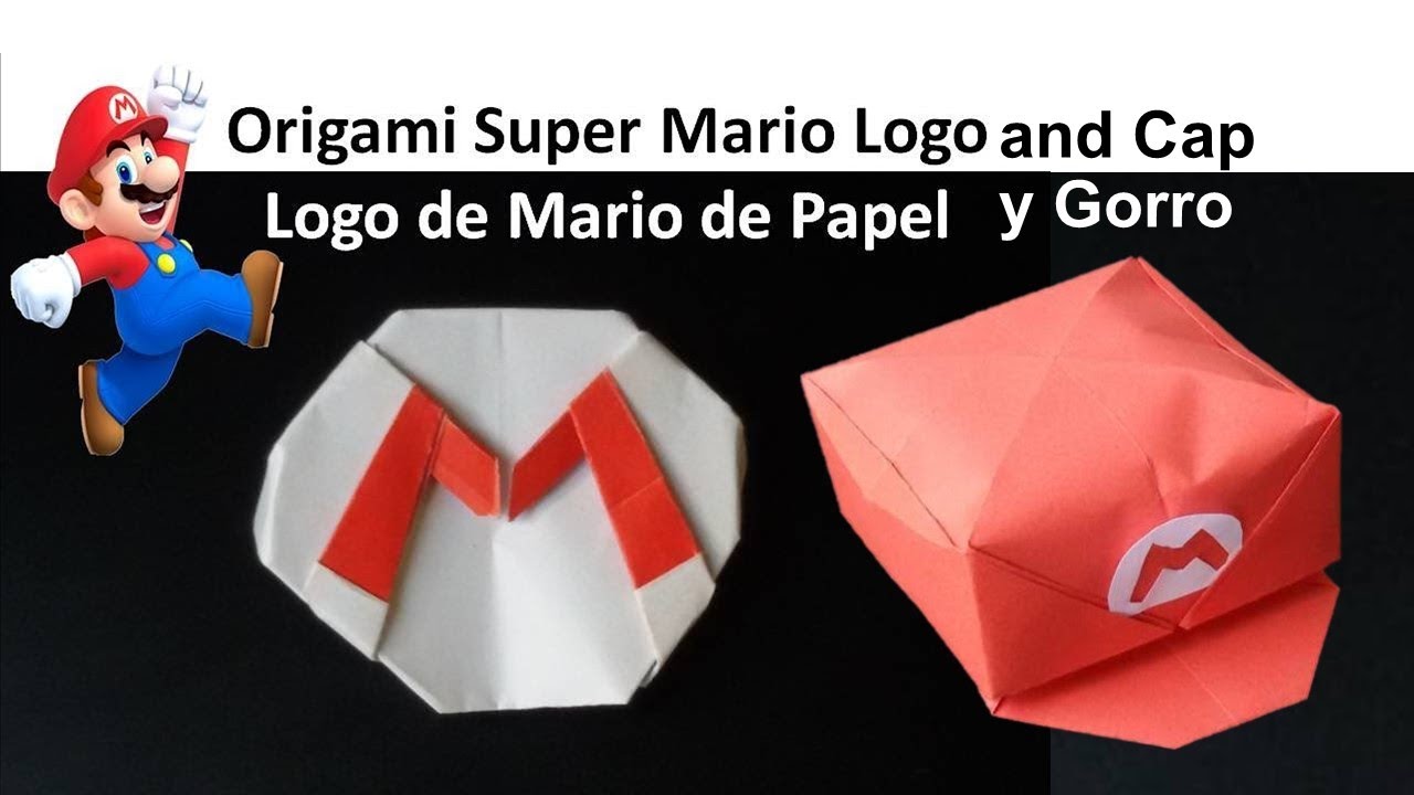 How to Fold a Paper Super Mario 🕺 Logo & Cap or Hat 🧢👲, The Origami ...