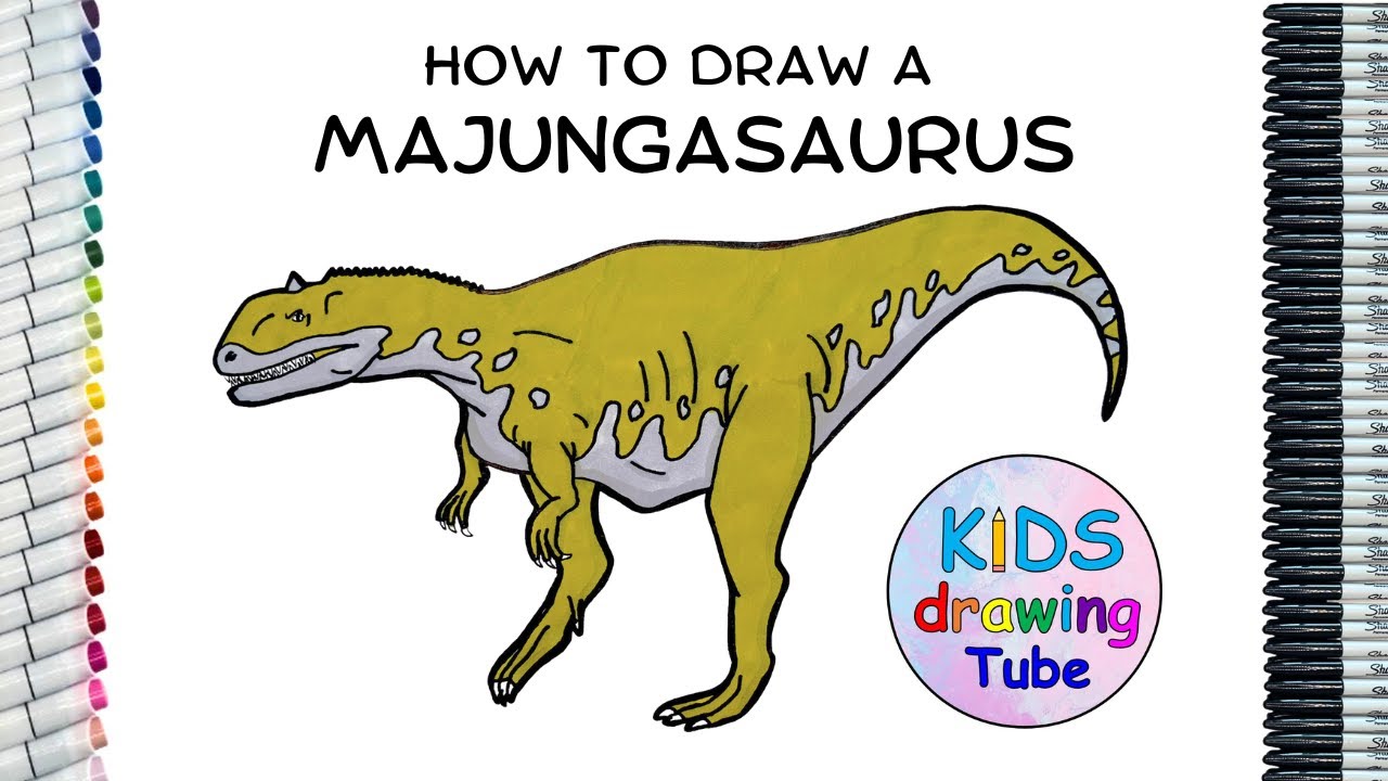 How to draw a Majungasaurus | Dinosaur - YouTube