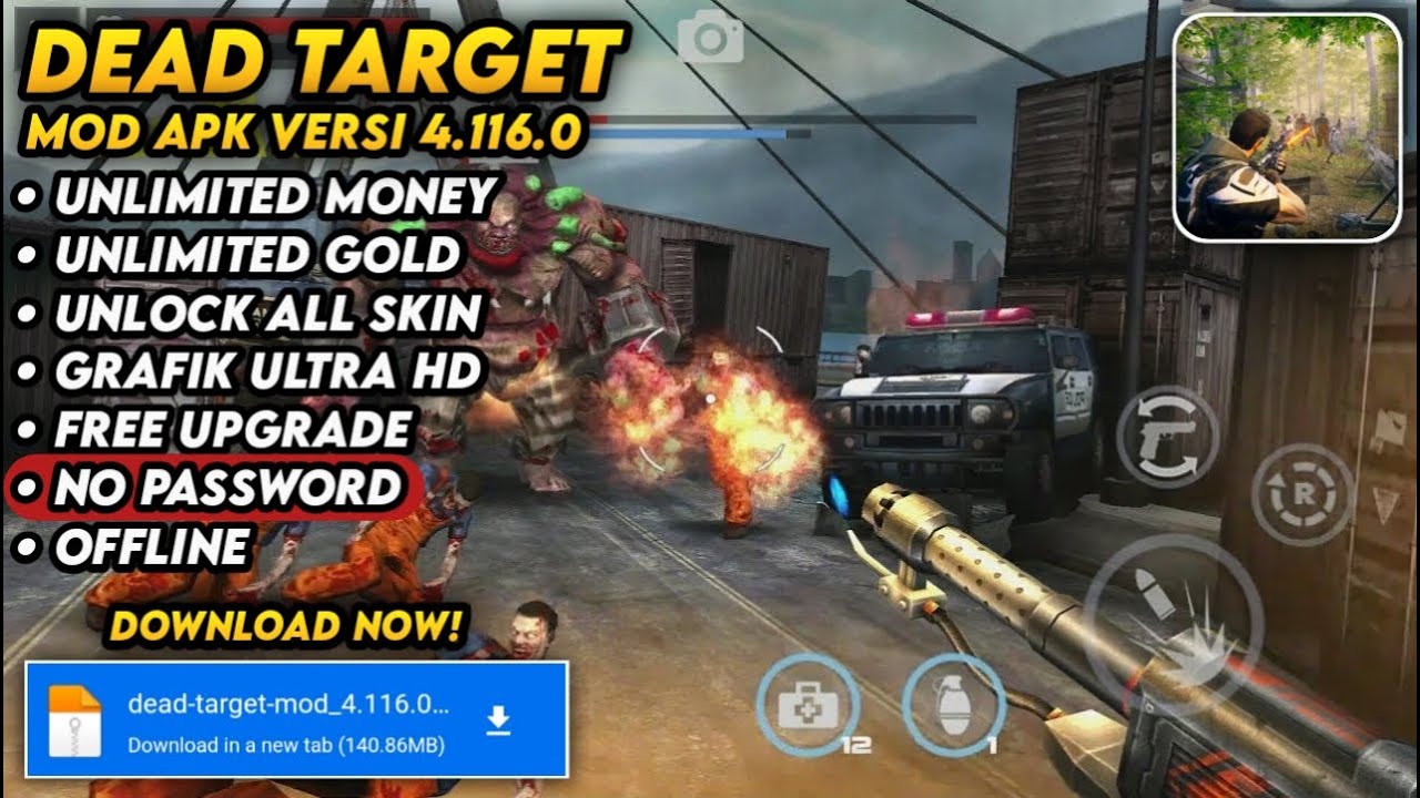 Versi Terbaru! Dead Target Mod Apk V4.116.0 || Game Perang Zombie ...