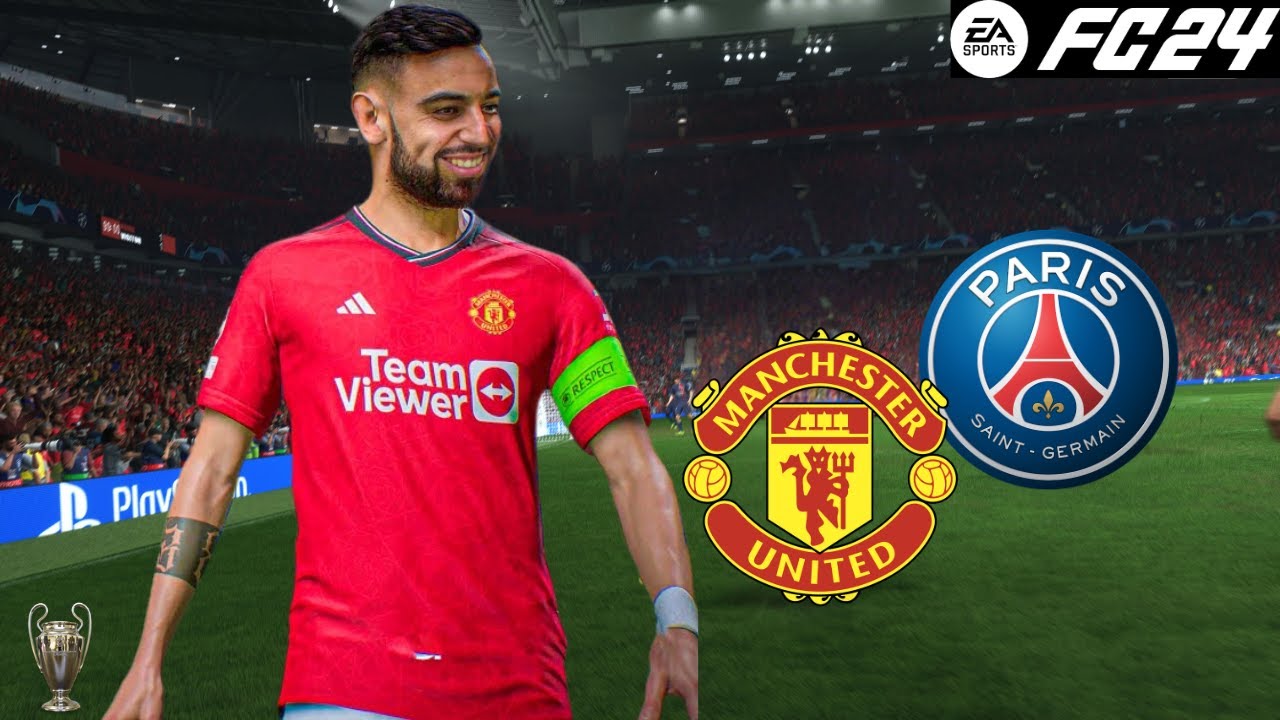 FC 24 Man United vs Paris SG - UEFA Champions League 23/24 1/4 de ...