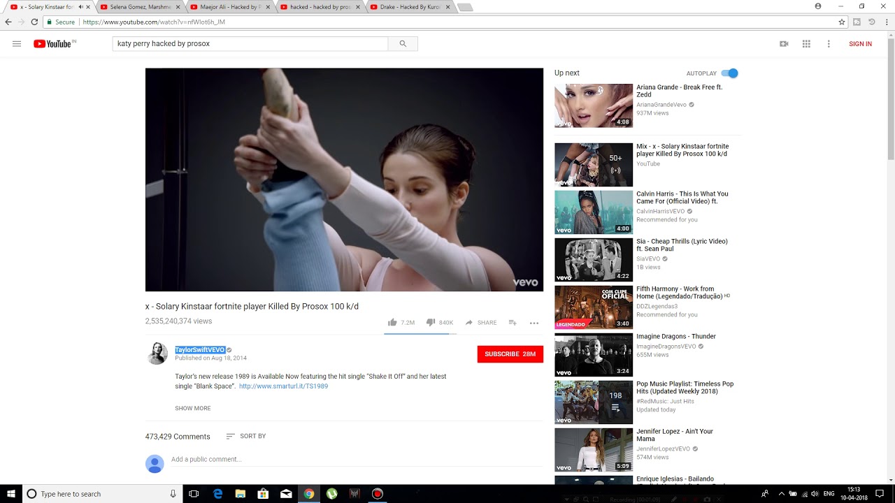 All VEVO account hacked (Selena , louis fonsi, katy perry, DJsnake , shakria) by Prosox - YouTube