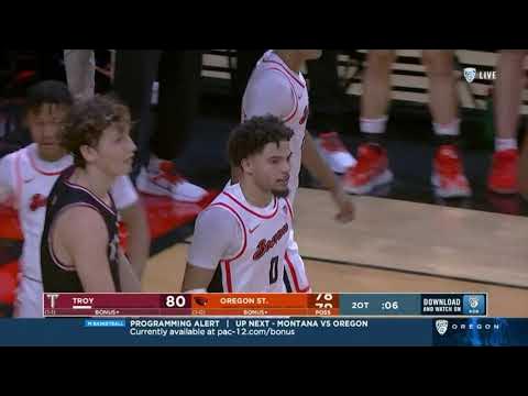 Jordan Pope Game Winner | INSANE 2OT Oregon State vs Troy Full Ending 11-10-23 - YouTube