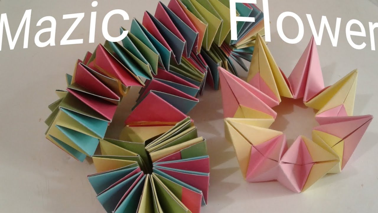 Origami magic flower | How to fold an easy magic flowers/Best idea/Nice ...