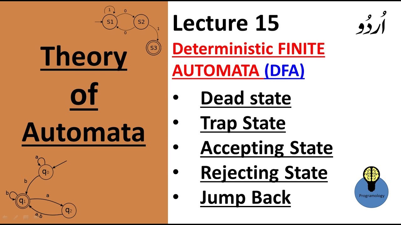 lecture 15: dead state trap state accepting and rejecting state in ...