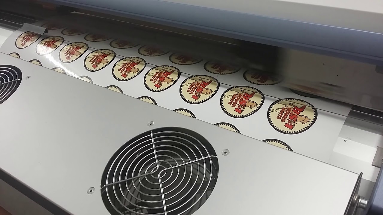 Vinyl printing using a Roland Versacamm VS540i (edited high speed ...