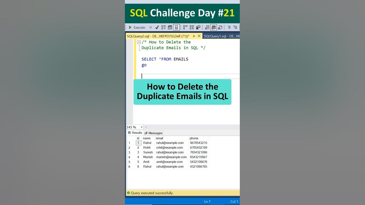 Sql Challenge Day 21 In Telugu Sql Tutorial In Telugu Sql Youtube