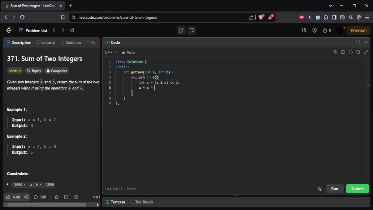 leetcode-371 - YouTube