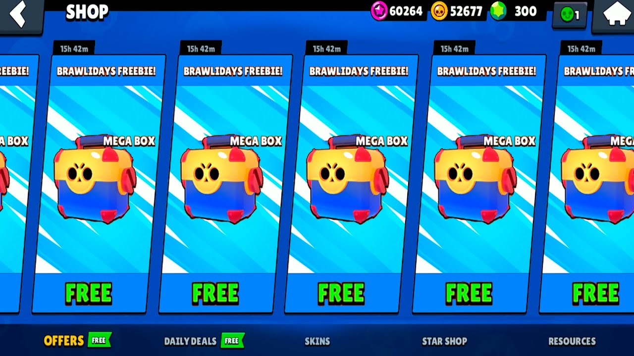 All Free Mega Box Brawlidays !!! GIFTS !!! - YouTube