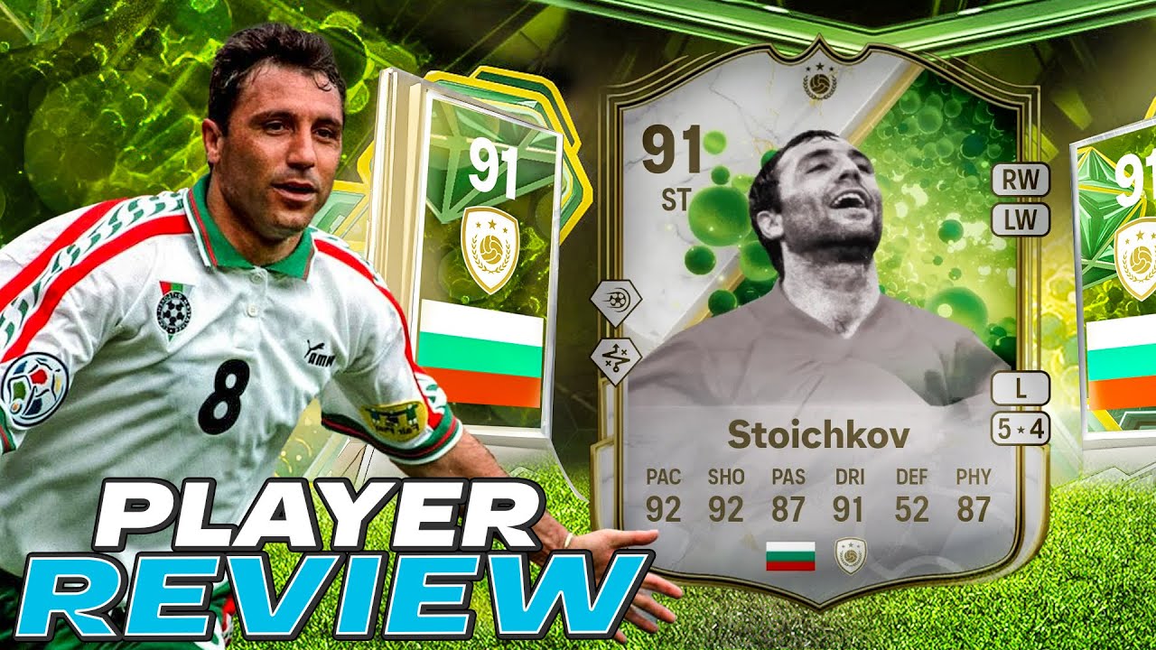 👀91 GRASSROOT GREATS ICON STOICHKOV SBC PLAYER REVIEW - EA FC 25 ...