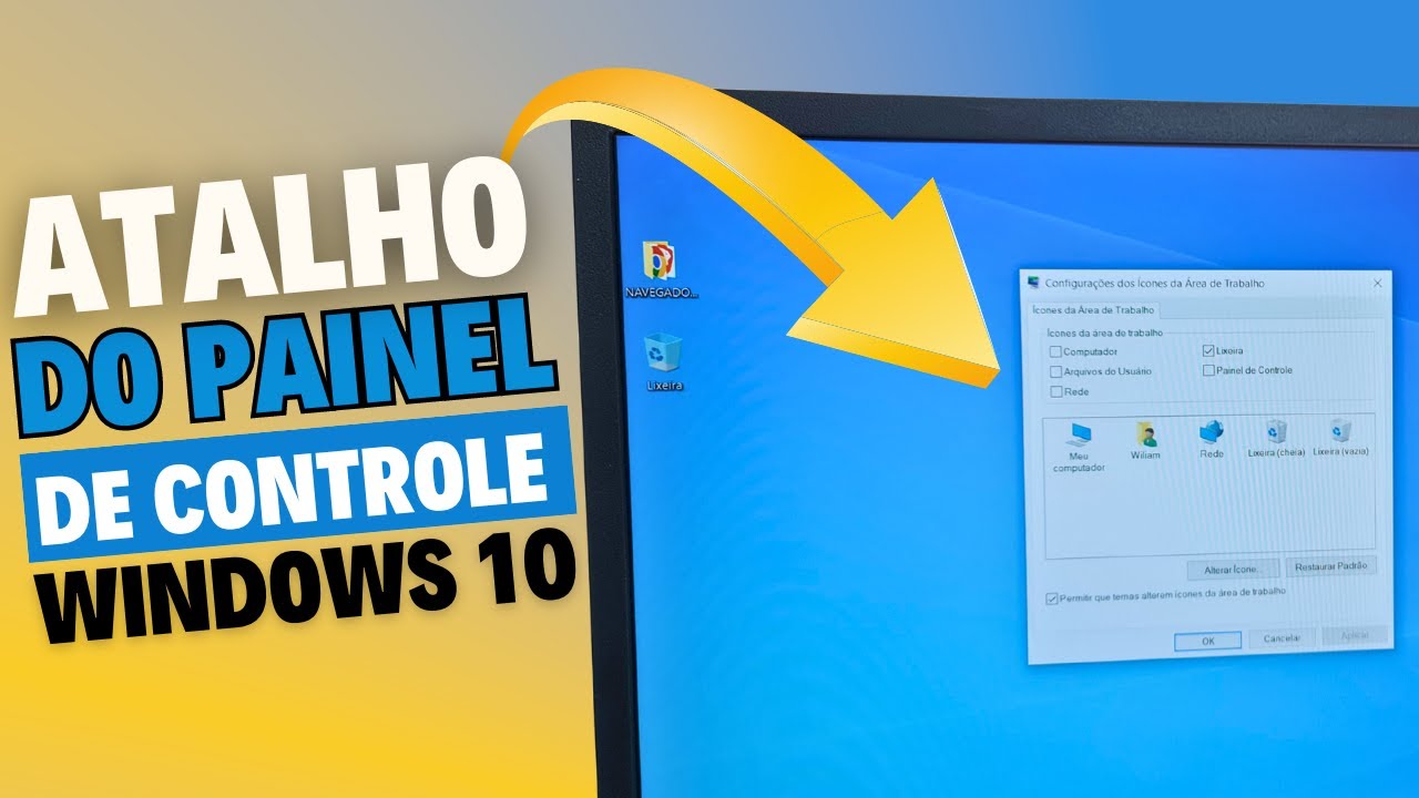 WINDOWS 10: COMO COLOCAR ATALHO DO PAINEL DE CONTROLE NA BARRA DE ...