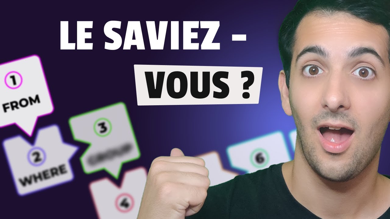 L'Ordre d'Exécution d'une Requête SQL (la base de l'optimisation SQL ...