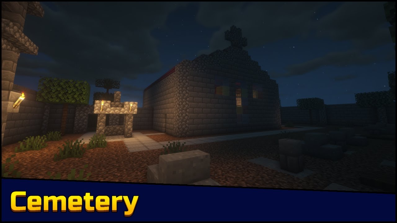 Pixel Gun 3D Cemetery/Midnight Graveyard Map in Minecraft | Download ...