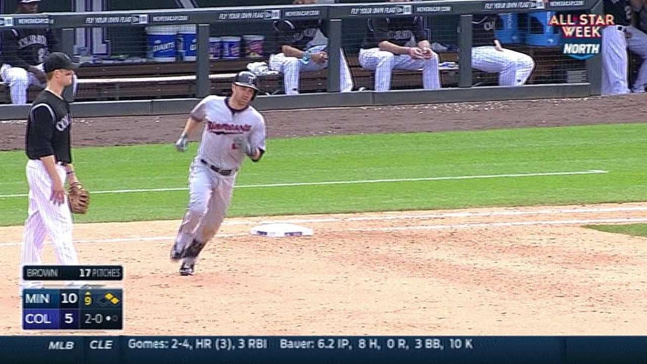 MIN@COL: Dozier blasts his second home run of the day - YouTube