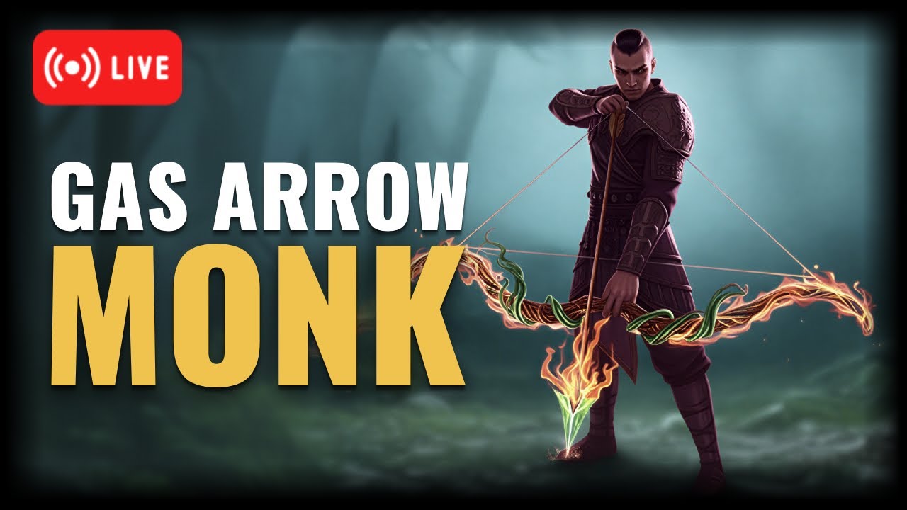 LIVE | 1 Button Gas Arrow Monk | Path of Exile 2 - YouTube