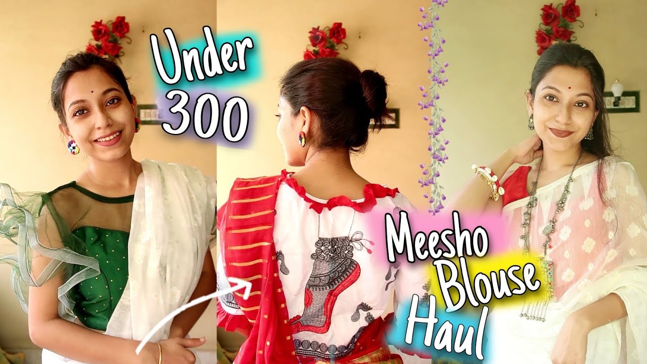 *AFFORDABLE* Designer Blouse Haul Under 300 | Meesho Designer Blouse ...