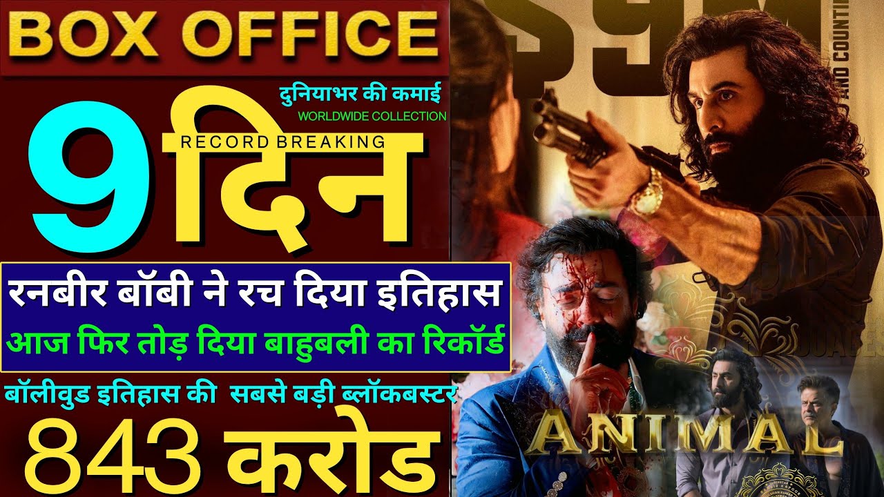 Animal Box Office Collection, Ranbir Kapoor,Bobby Deol,Animal 8th Day ...