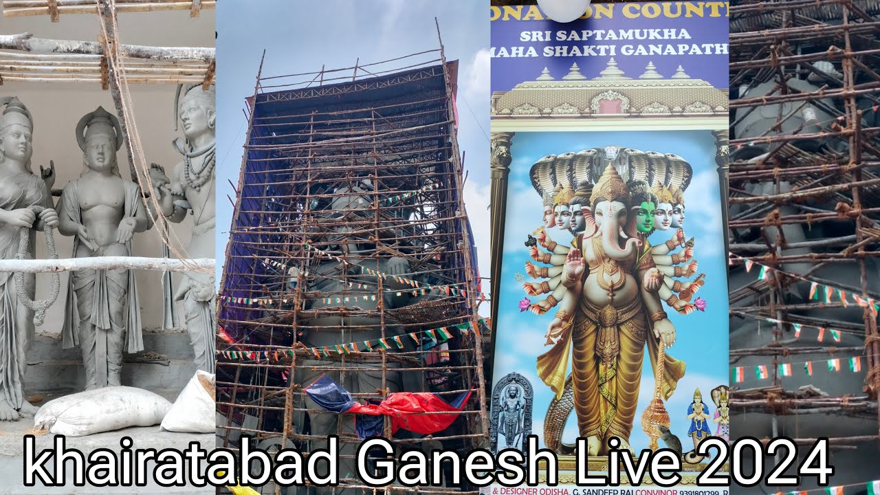 HYD Khairatabad ganesh MAKING 70FEETS ganesh idols 2025 - YouTube